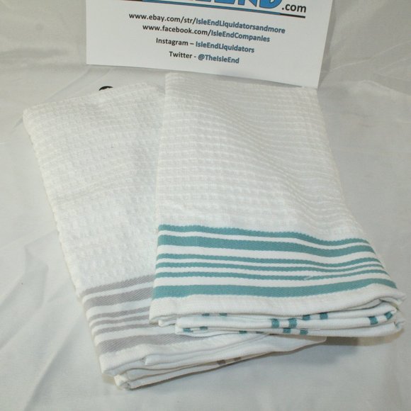 KitchenSmart | Kitchen | Kitchensmart 4pack Kitchen Towels Tealcharcoal ...